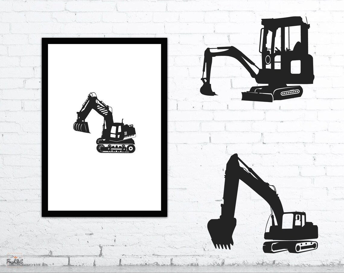 Bagger SVG Bagger Bündel SVG Bagger Silhouette Bagger - Etsy Österreich