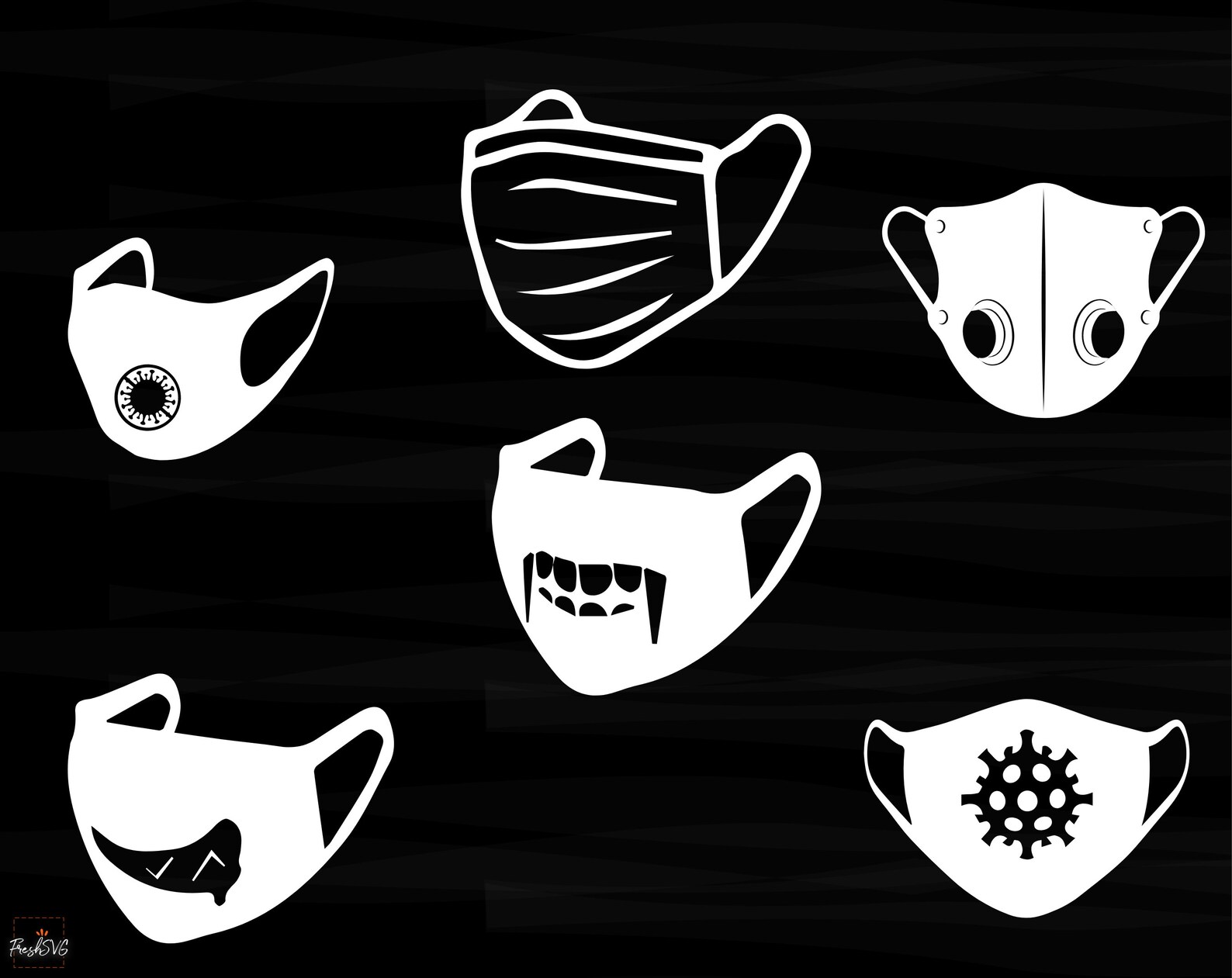 Mask SVG Mask Bundle SVG Mask Silhouette Mask Clipart | Etsy