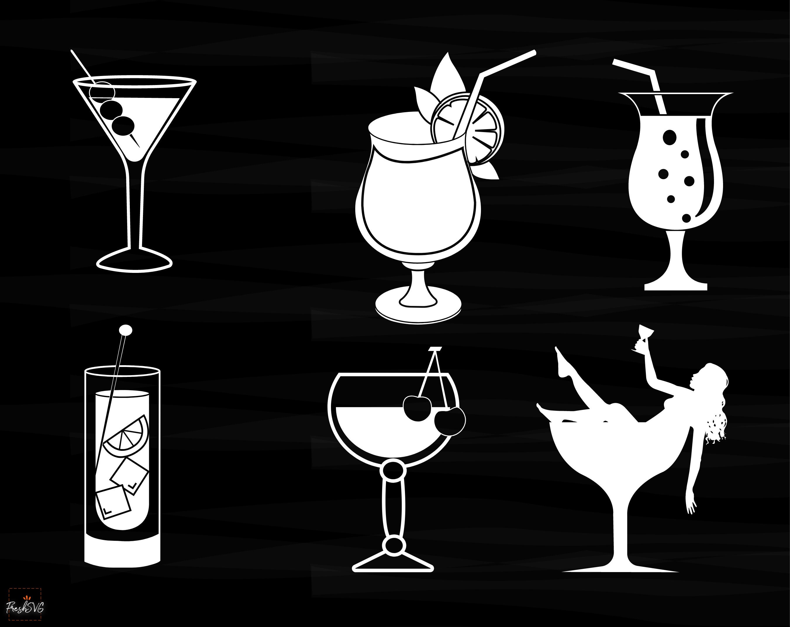 Cocktail SVG Cocktail Bundle SVG Cocktail Silhouette - Etsy Ireland