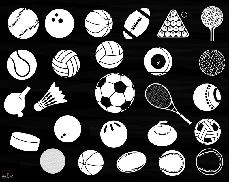 Sports Ball SVG Sports Ball Bundle SVG Sports Ball | Etsy