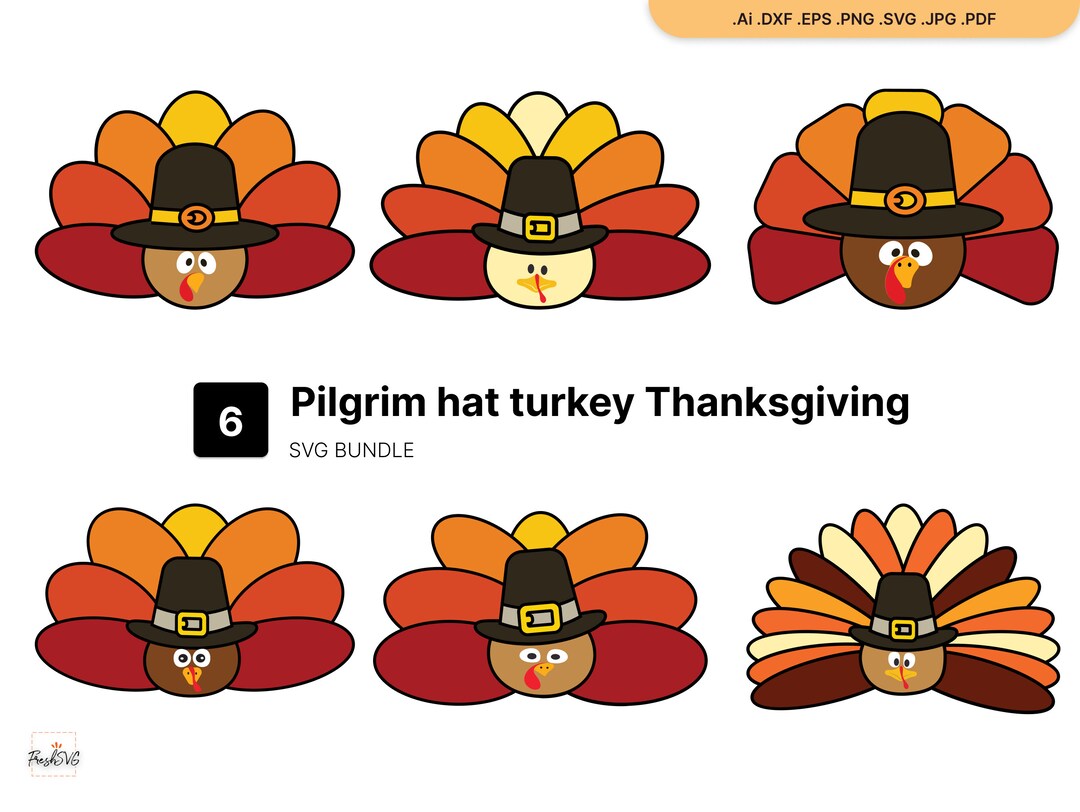 Thanksgiving Turkey SVG, Thanksgiving Turkey Bundle SVG, Thanksgiving ...