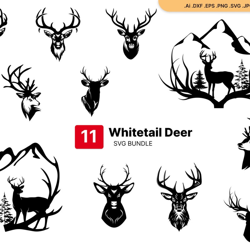 Whitetail Svg - Etsy
