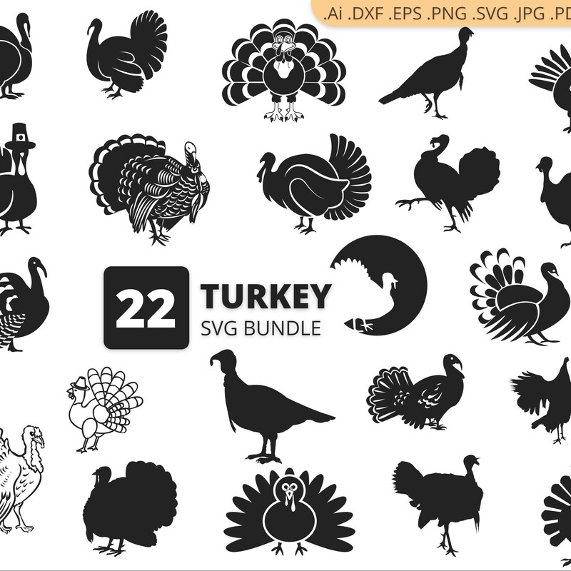 Turkey Svg - Etsy