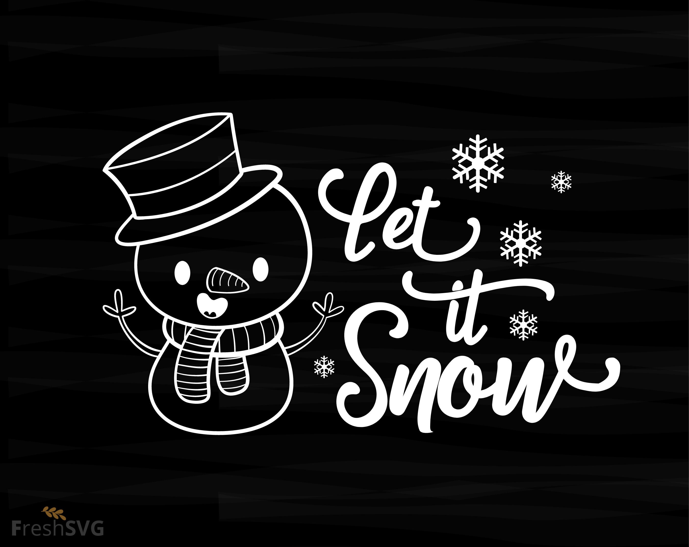 Let It Snow SVG Snowflake Svg Christmas Winter Svg Snowman - Etsy
