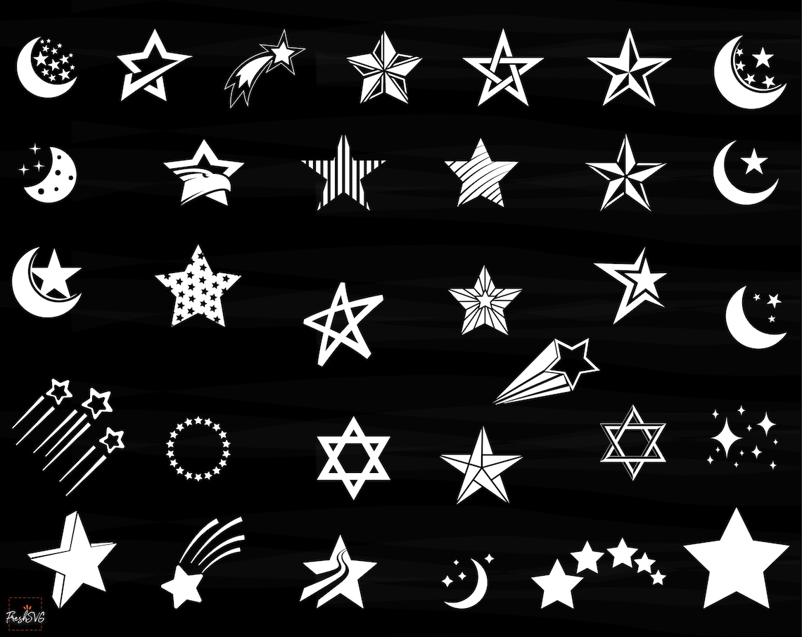Stars SVG Stars Bundle SVG Stars Silhouette Stars Clipart | Etsy