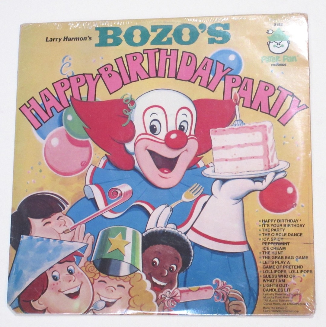 Bozo Vinyl Birthday Party TV Clown Show Larry Harmon, Songs About Ice ...