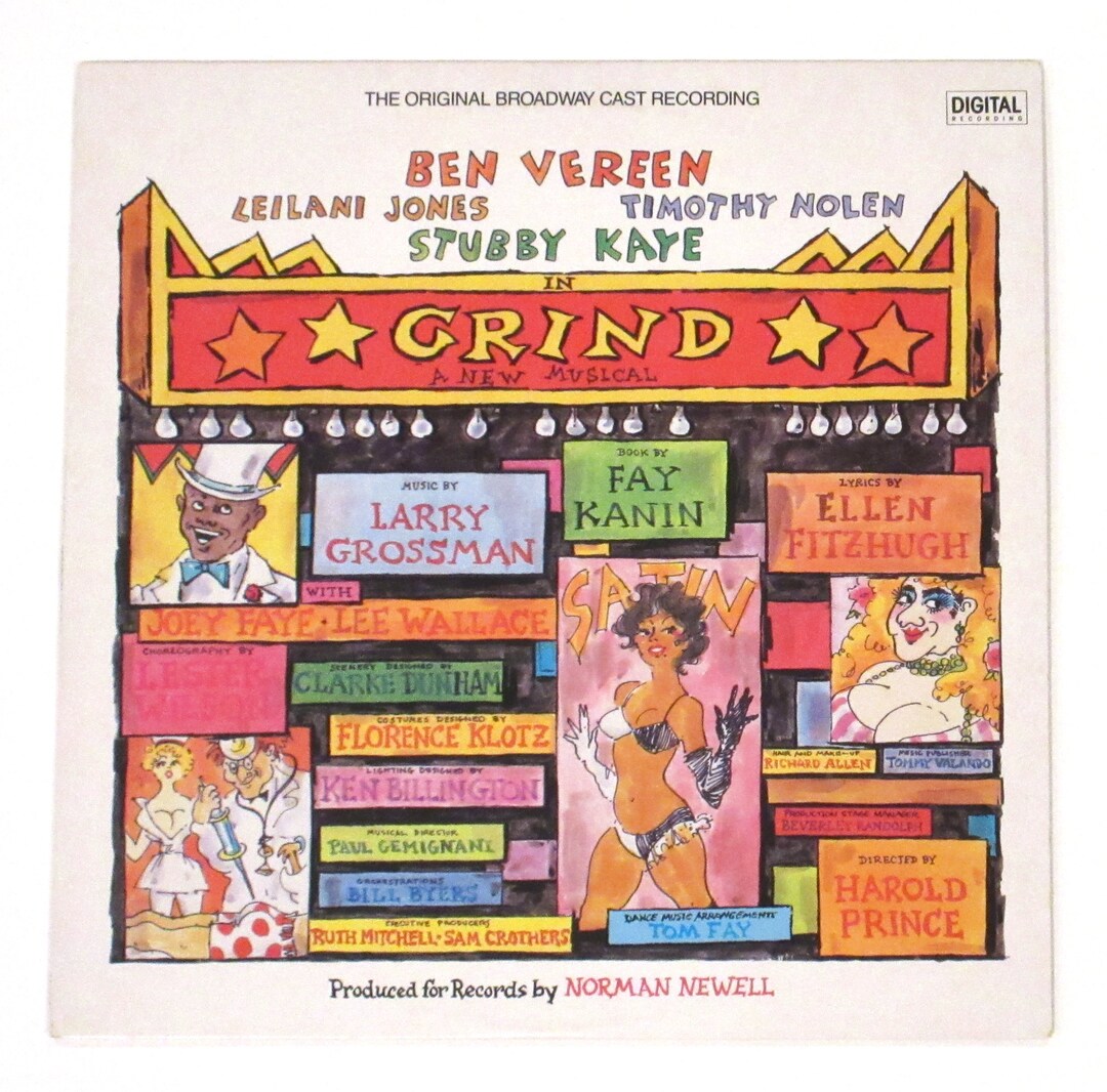 Grind Vinyl Broadway Musical Ben Vereen, Leilani Jones, Stubby Kaye ...