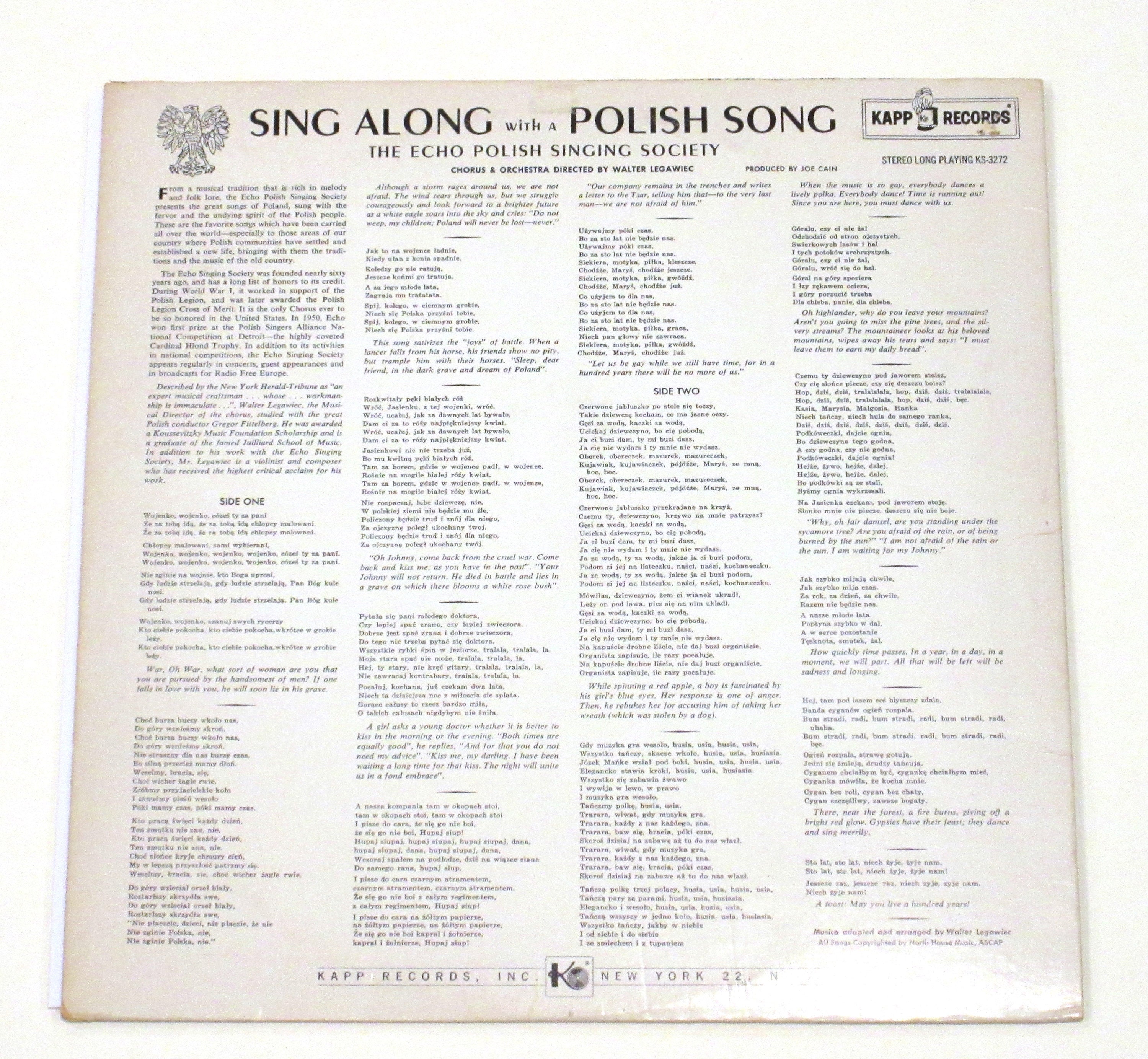 Polish Wedding vinyl Polish Song 2 sing along records 1960s | Etsy