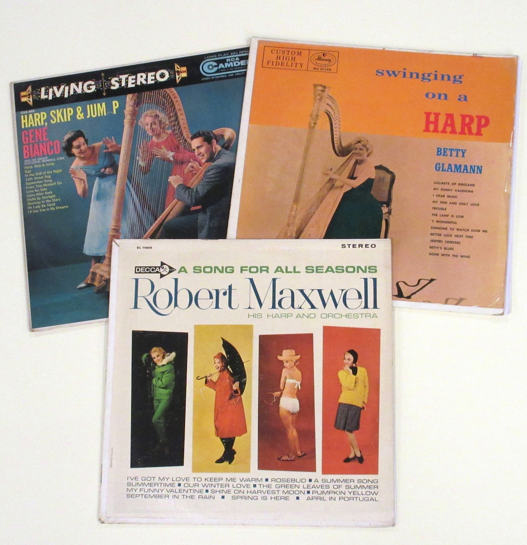 Vinyle de harpe Betty Glamann Robert Maxwell Gene Bianco 3 - Etsy France