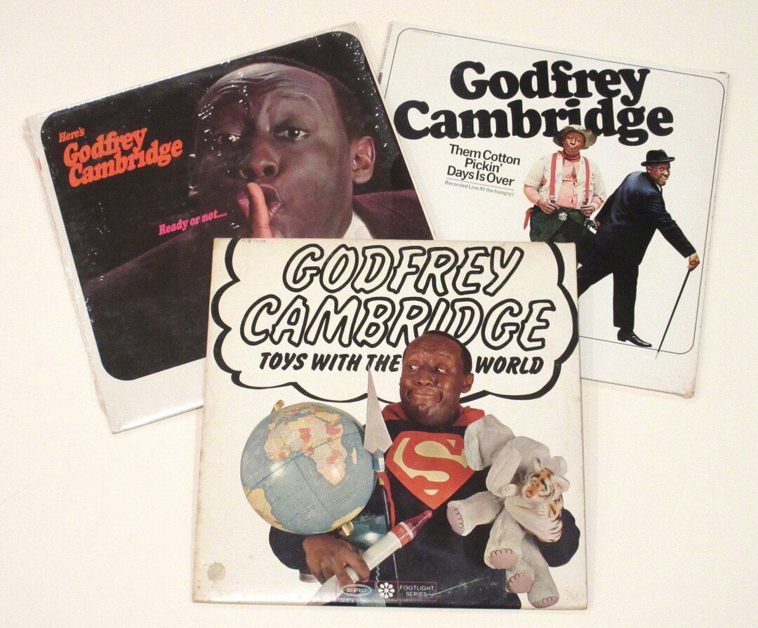 Godfrey Cambridge Comedy Vinyl 4 Records Complete Collection Rare 1960s Ready or Not, Cotton ...