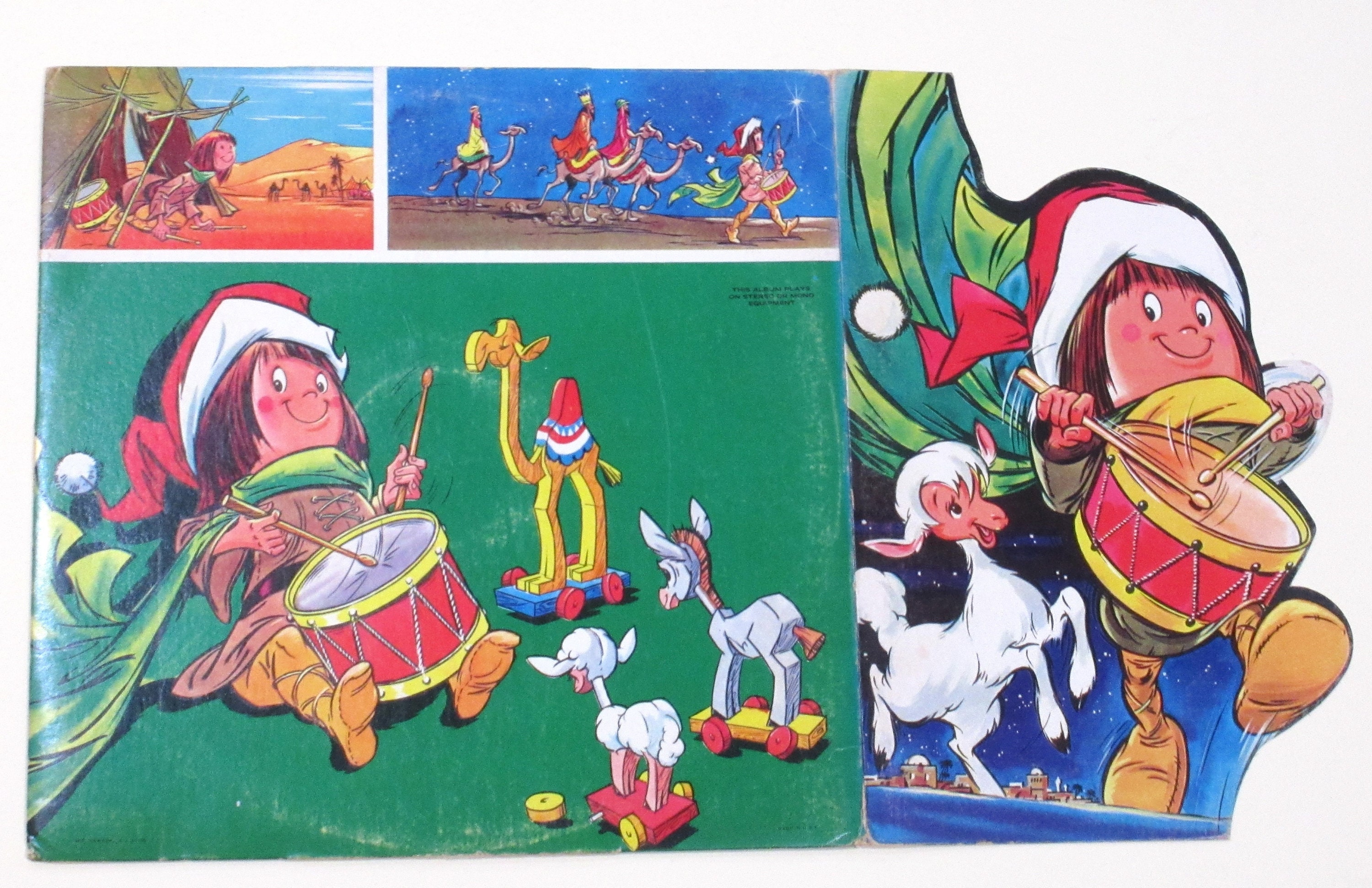 Christmas Vinyl Peppermint Kandy Kids Tear off Decor Little Drummer Boy ...