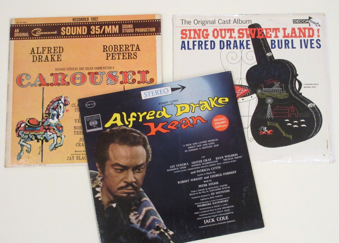 Alfred Drake Rare Vinyl Choice Kean, Sing Out Sweet Land, or Carousel ...