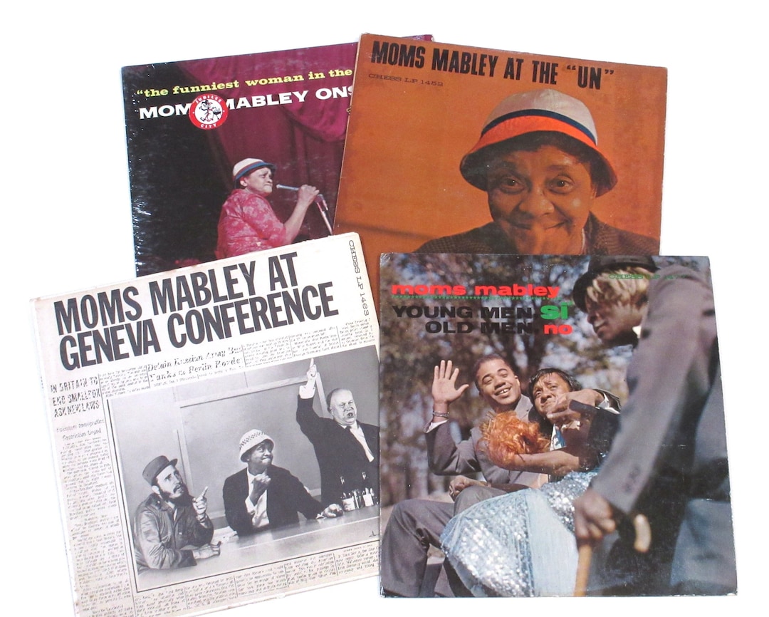 Moms Mabley Vinyl Early 1960s Choice of 4 Records Moms at the UN, Moms ...