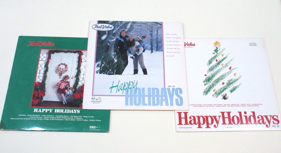 Happy Holidays Vinyl Vol 21 22 23 Choice True Value 1980s Christmas ...