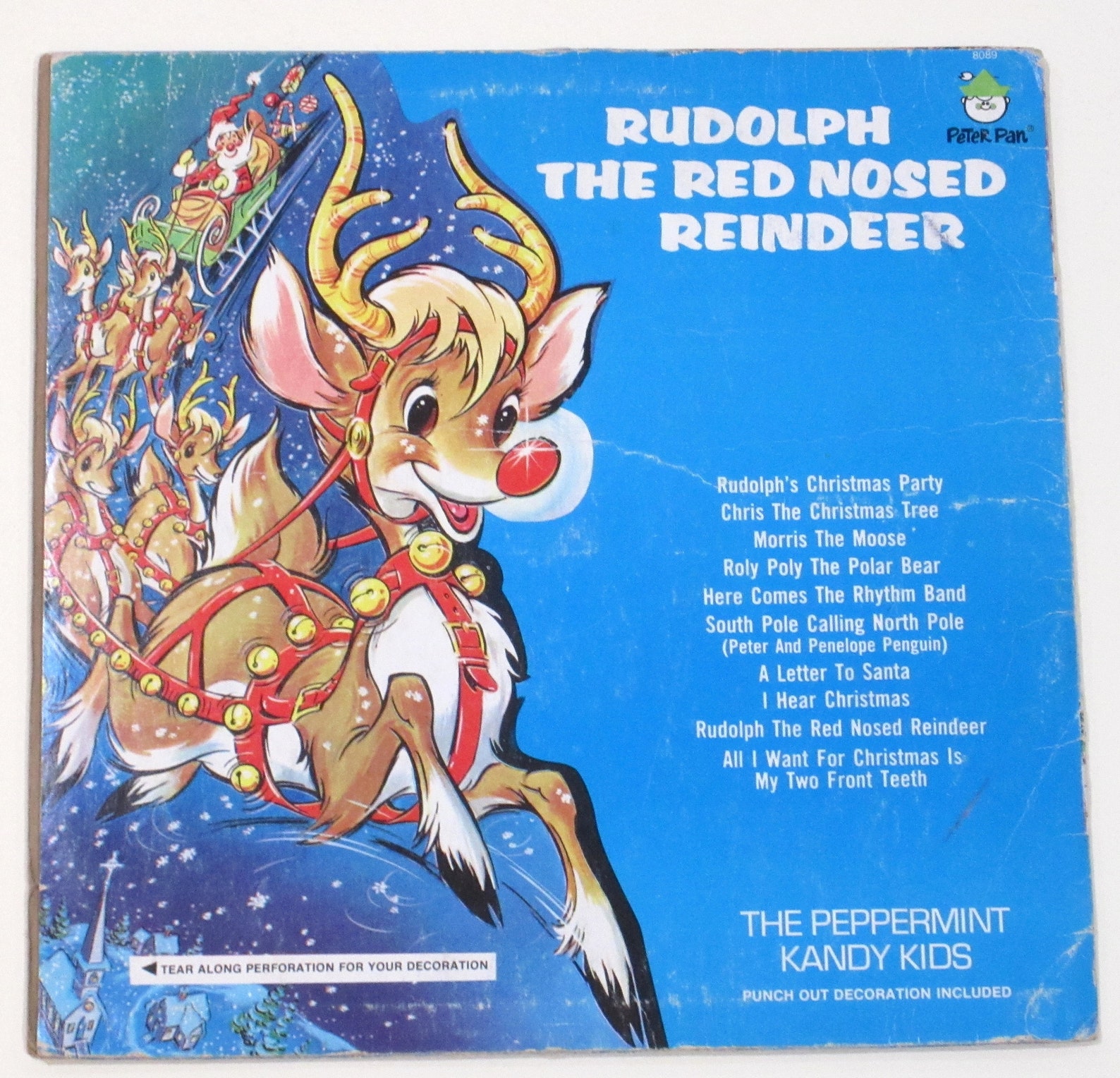 Christmas Vinyl Peppermint Kandy Kids Tear off Decor Little Drummer Boy ...