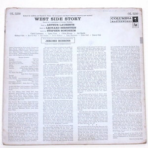 West Side Story Vinyl Broadway or Movie, Natalie Wood Richard Beymer ...