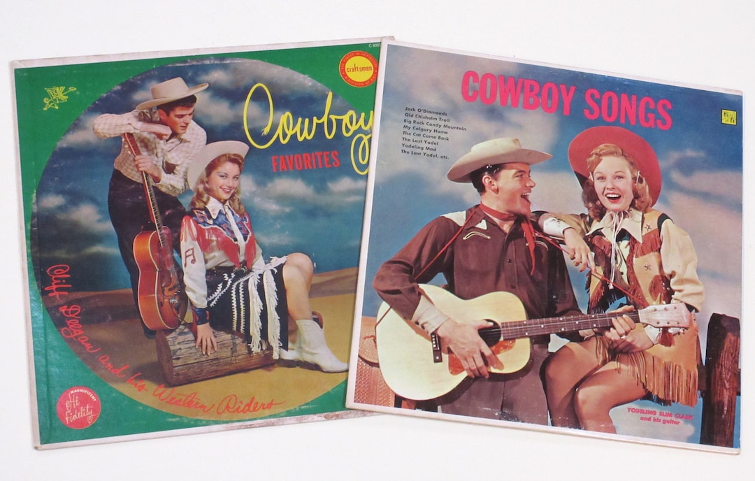 Cowboy Western Vinyl Choice of 1960s Campfire Songs, Cowgirl Cowboy ...