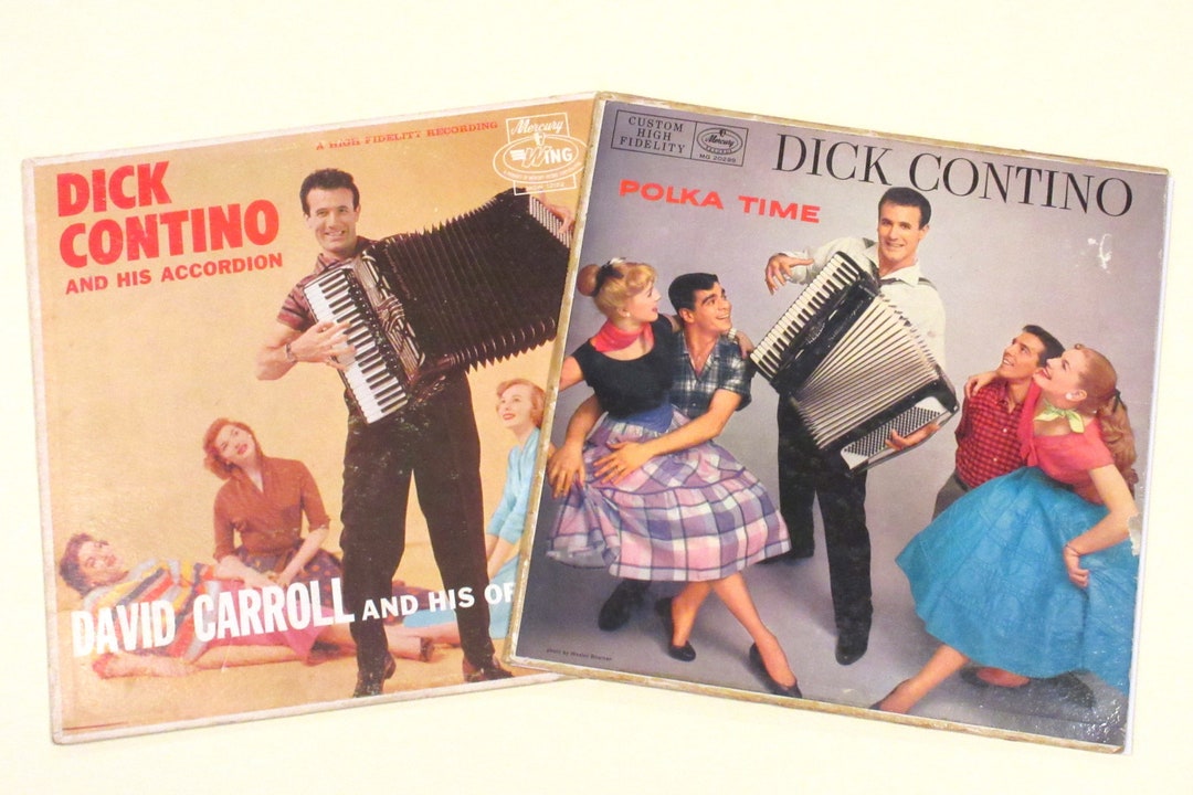 Dick Contino Vinyl Accordion & Polka Time, 2 Records 1950s, or SEALED ...