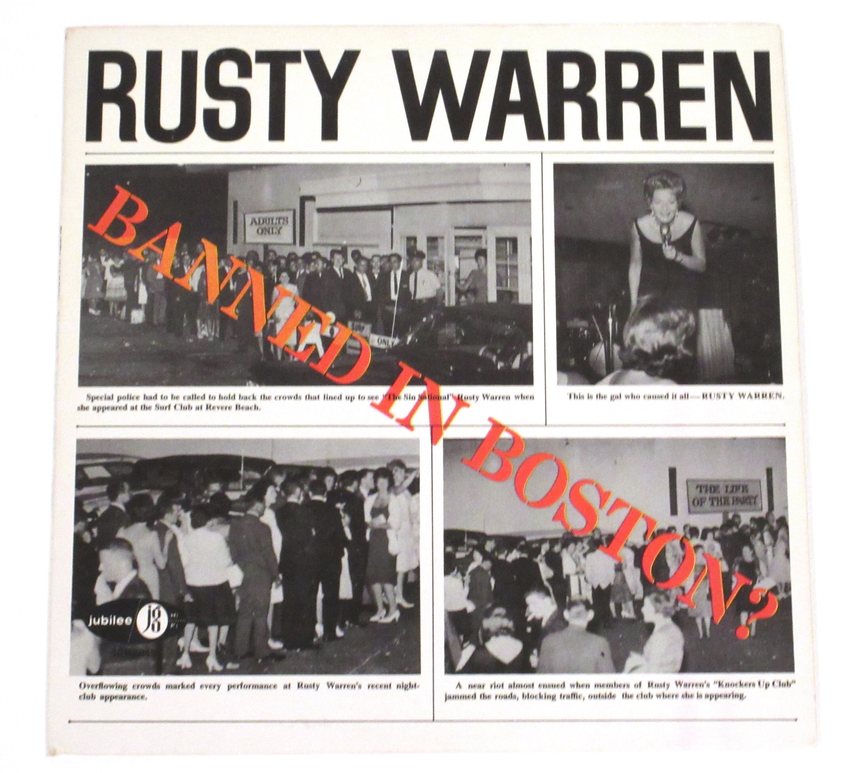 Rusty Warren Vinyl Adult Lps Banned in Boston and More - Etsy UK