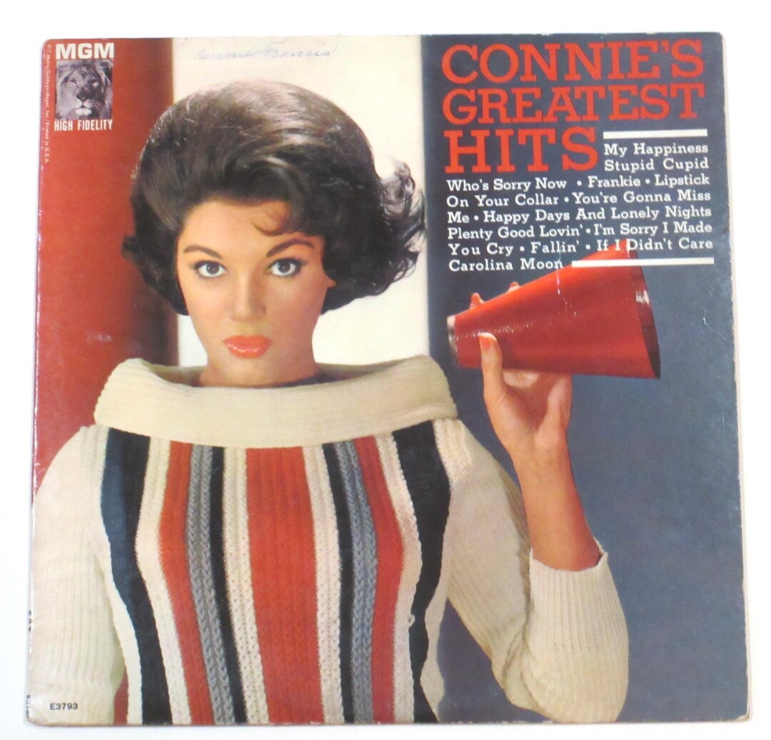 Connie Francis Vinyl Hits Best of 1960s Italian Spanish or Irish, Where ...