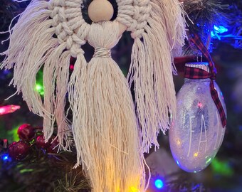 Macrame Angel Ornament, Macrame Angel, Macrame Holiday, Macrame Decor ...