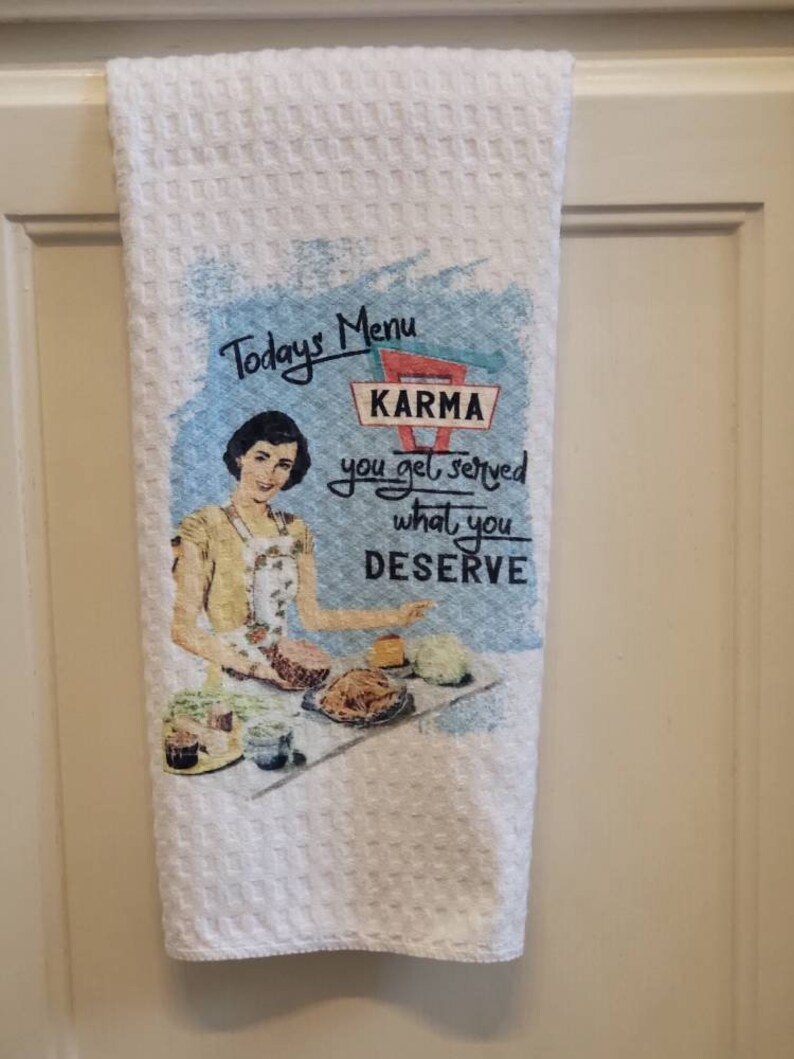 Funny Tea Towels With Retro Women, Kitchen Tea Towels, Retro Women - Etsy