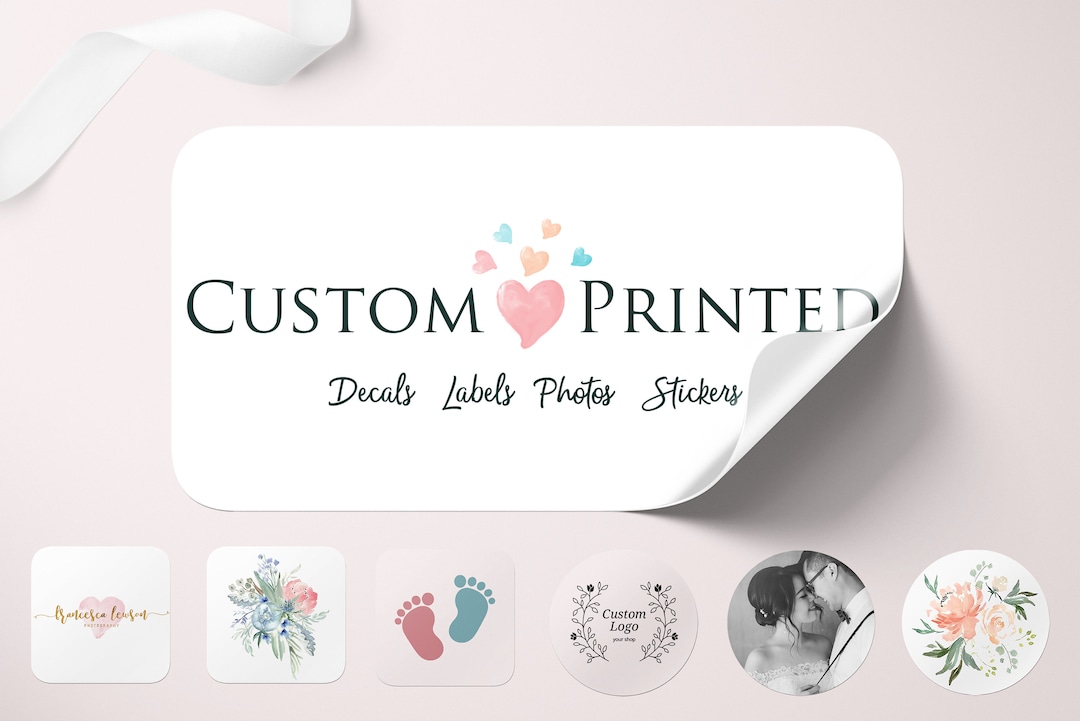 Custom Personalised Printed Stickers Round Square Rectangle Labels ...