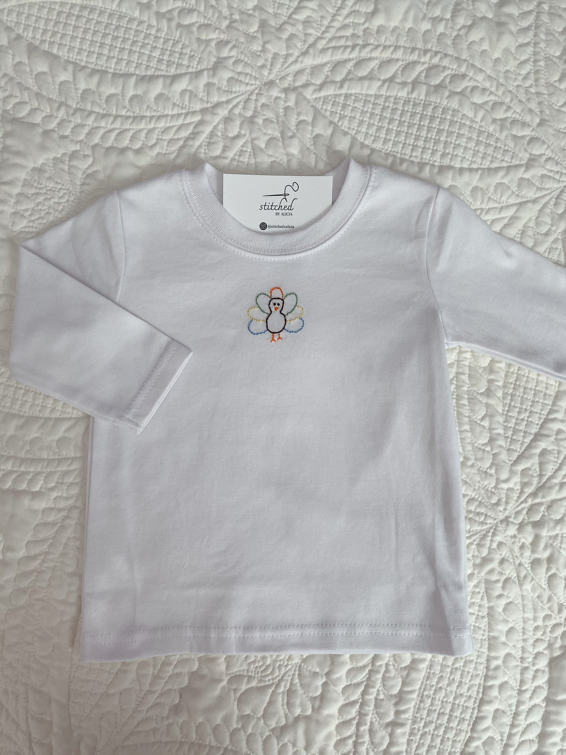 Hand Stitched Turkey Tshirt - Etsy