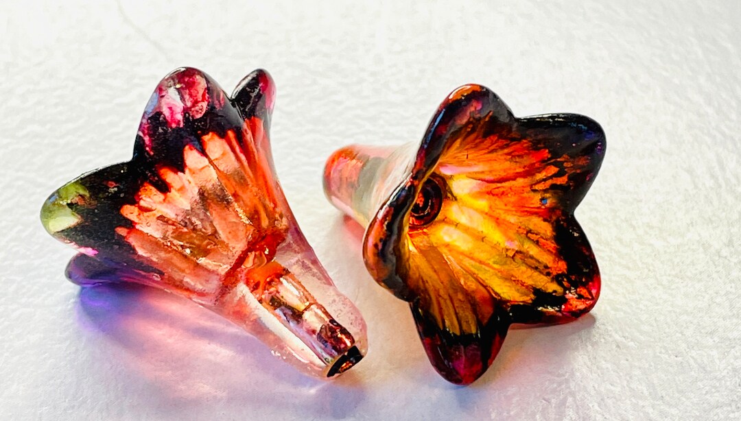 New Colors in Studio Lucite Flowers 2pcs - Etsy