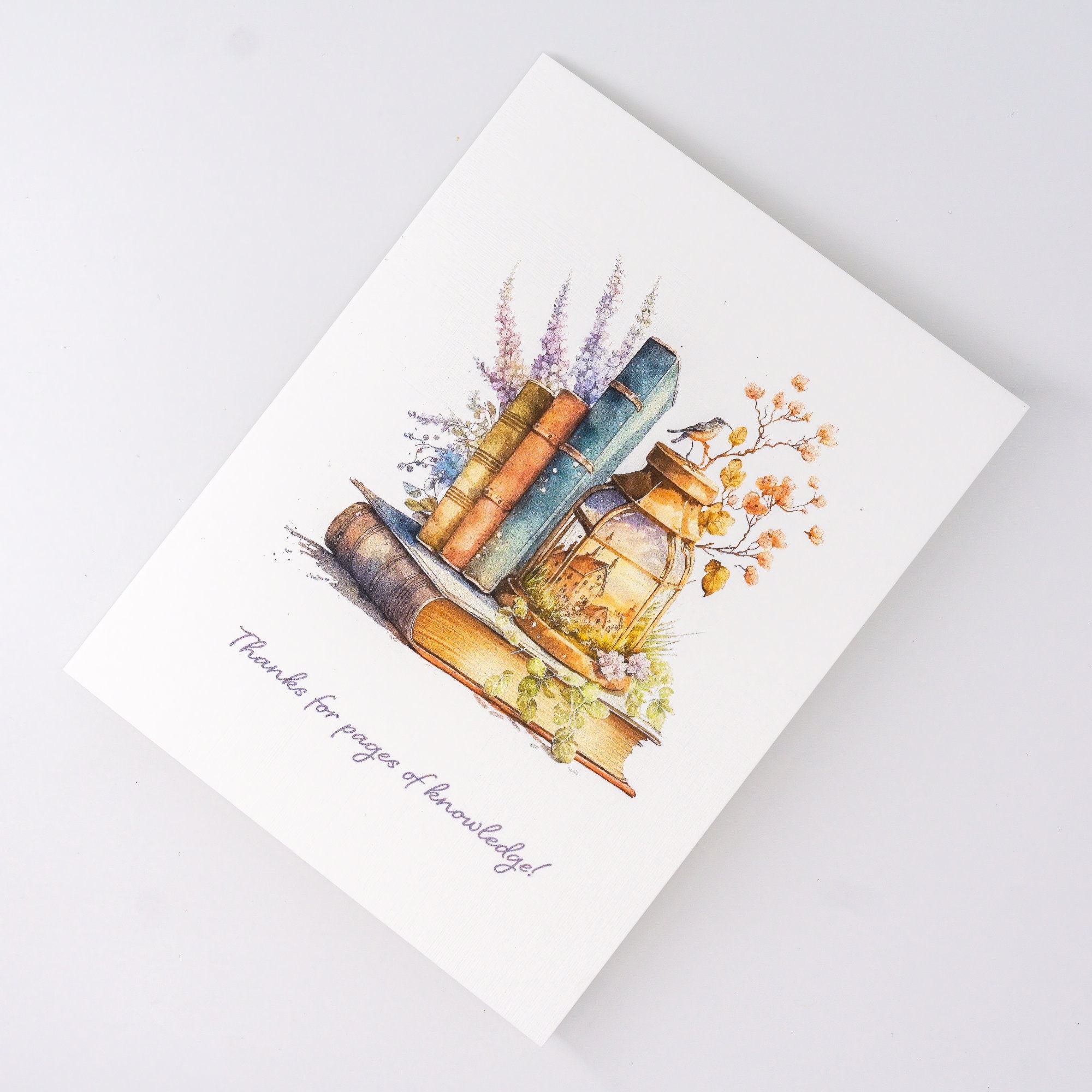 Teacher Appreciation Cards, Watercolor Thank You Cards With Teacher ...