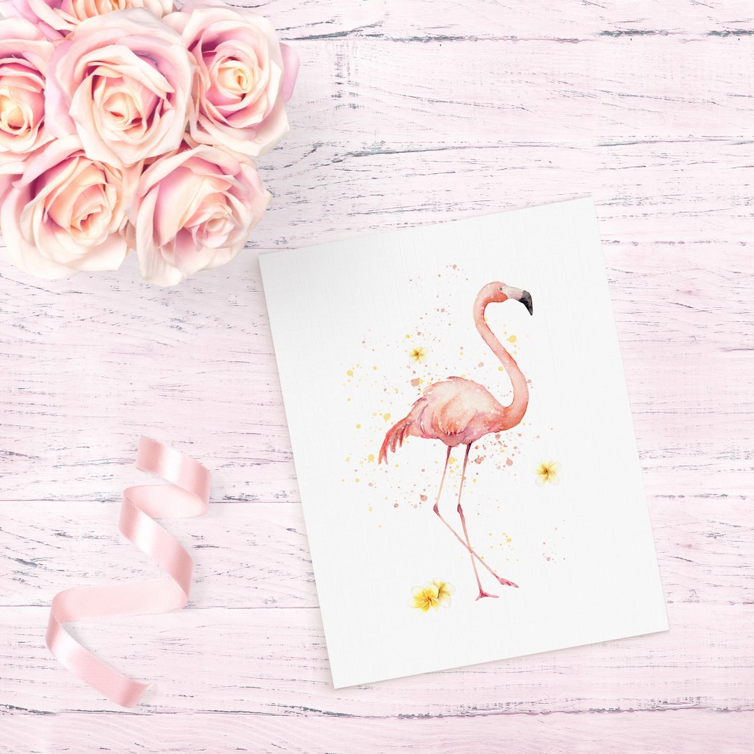 Flamingo Note Cards: Surreal Watercolor Illustration for All Occasions ...