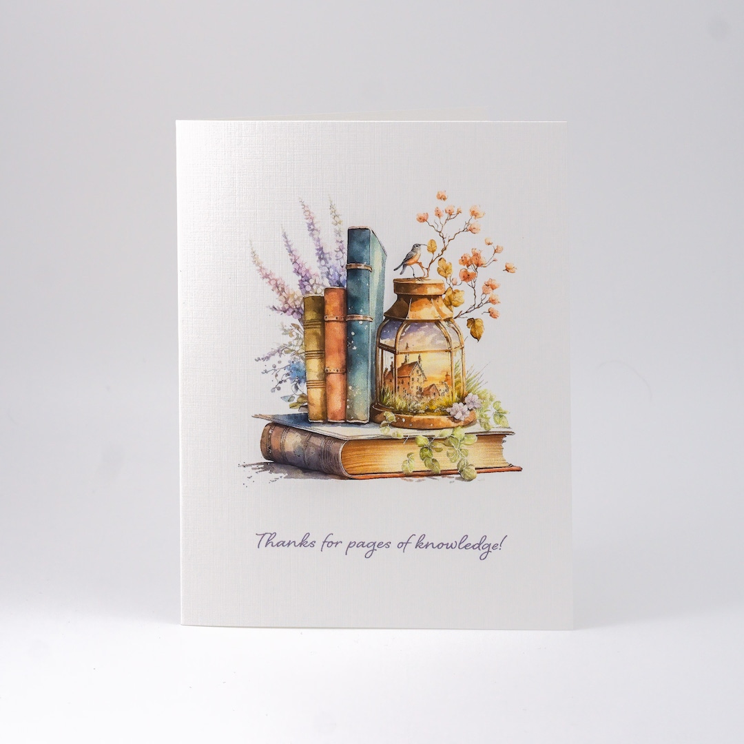 Teacher Appreciation Cards, Watercolor Thank You Cards With Teacher ...