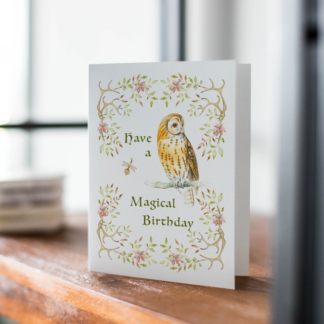 Whooo's Ready to Celebrate? Owl Birthday Card for an Enchanted and ...