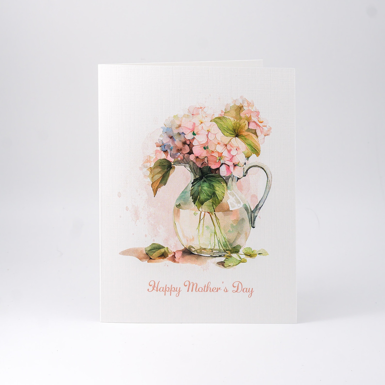 Happy Mothers Day Card Unique With Hydrangea Watercolor, Flower Bouquet ...