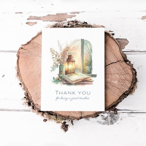 Beautiful Watercolor Teacher Thank You Cards, Perfect for Teacher ...