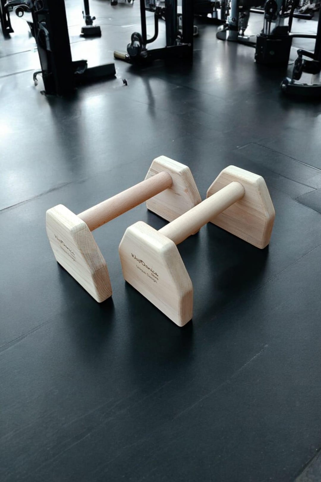 Wooden Parallettes Handstand Calisthenics GYM Fitness Gymnastics Bar ...