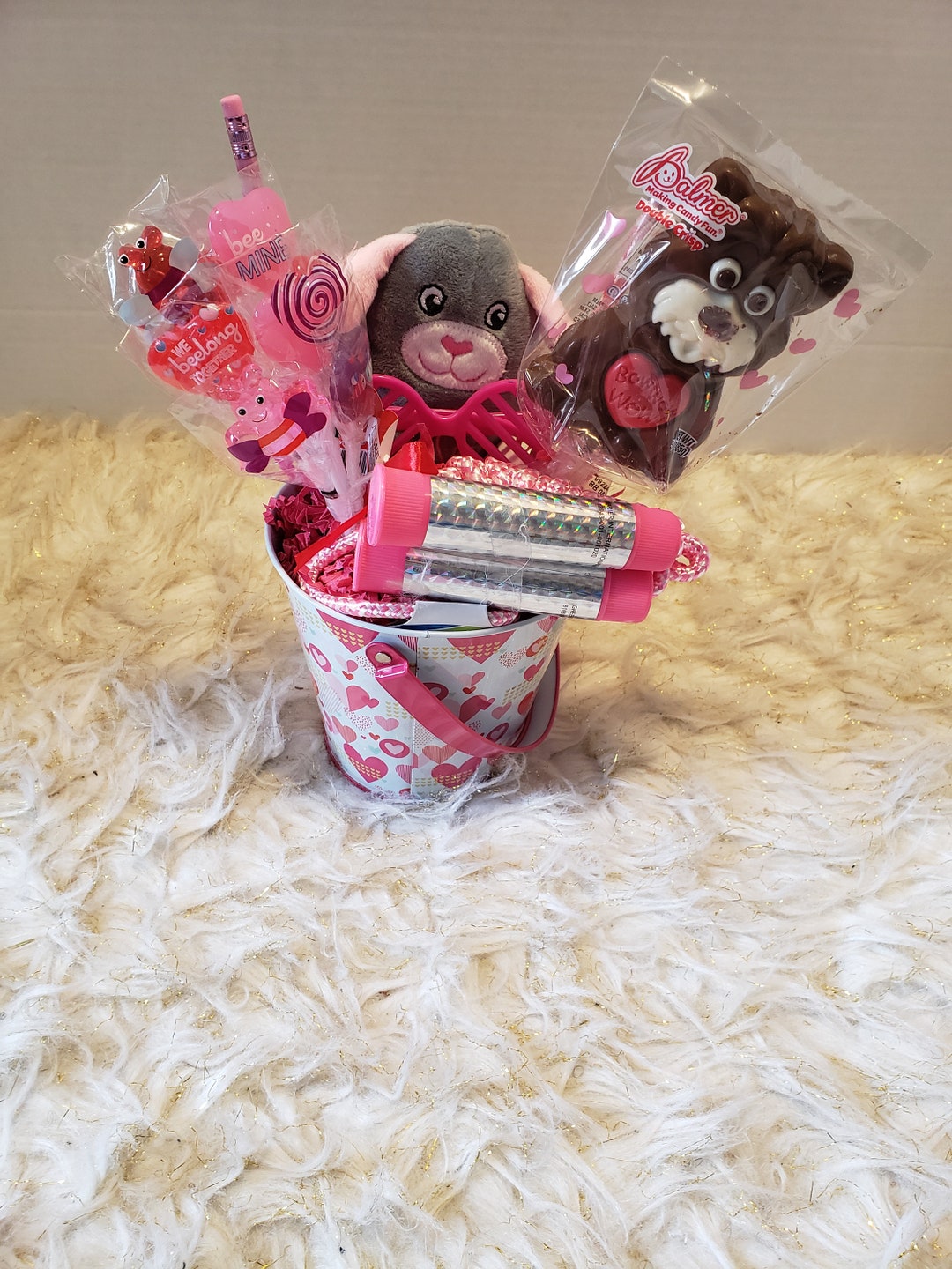 Little Girls Dress up Valentine Basket - Etsy