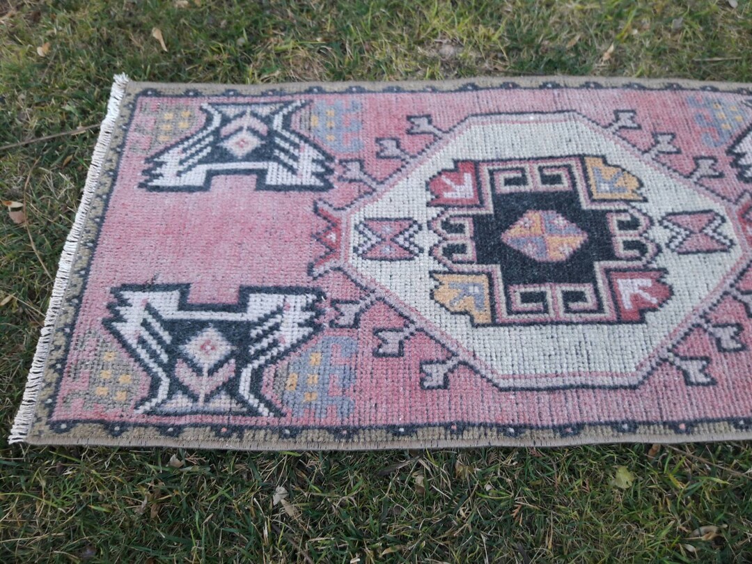 1'5x2'11 Vintage Mini Teppich, Oushak Teppich, Oushak kleine Teppiche ...