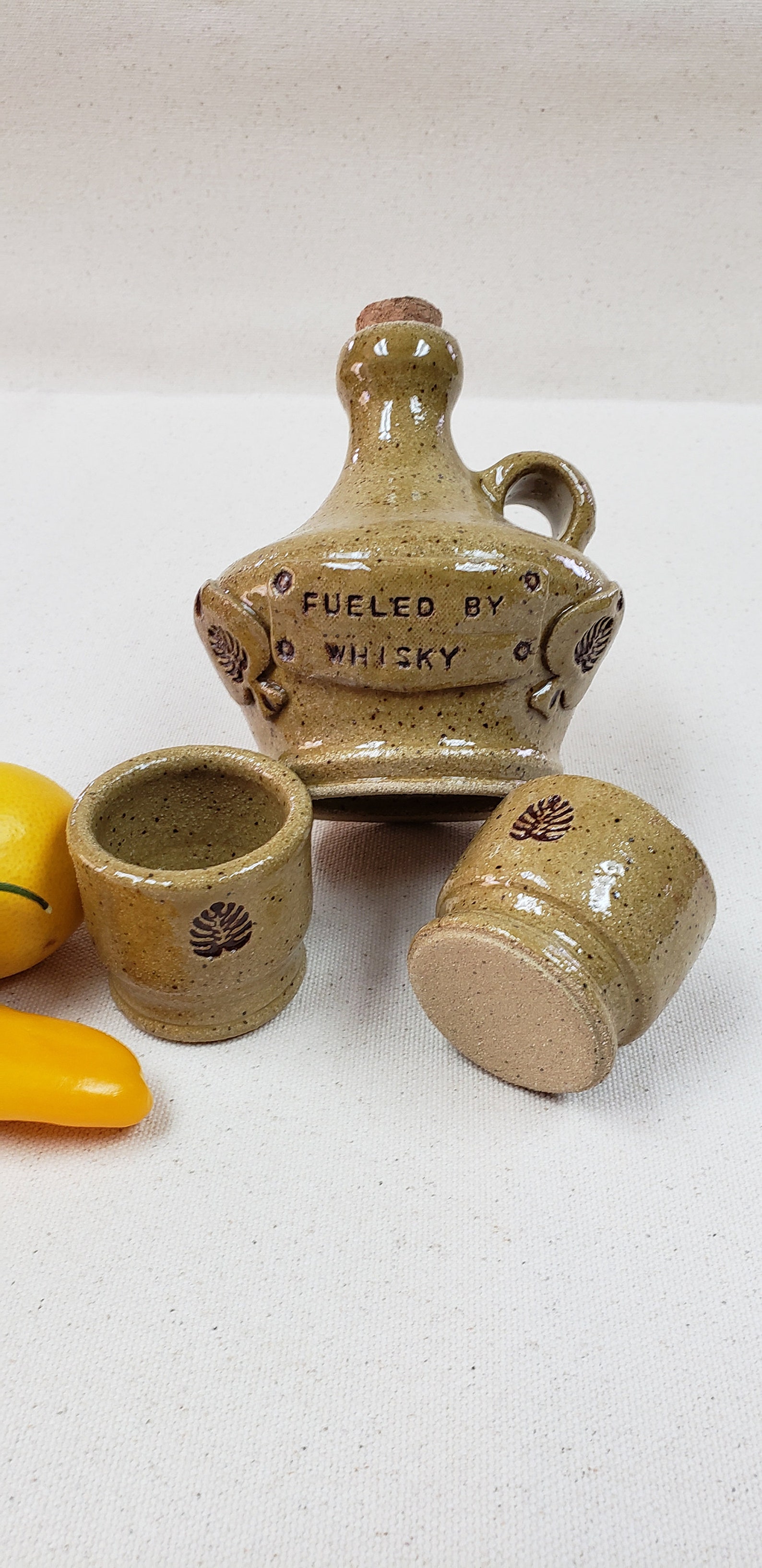 Handmade Whisky Decanter Set, Ceramic Whisky Decanter, Whiskey Set ...