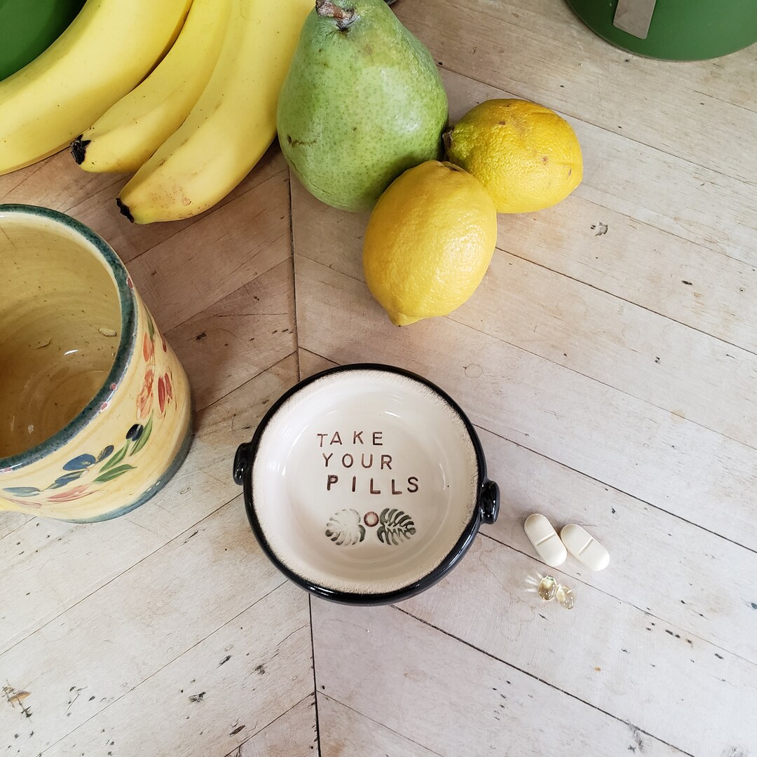 Medication Dispenser Pill Box Pill Bowl Meds Server Meds - Etsy