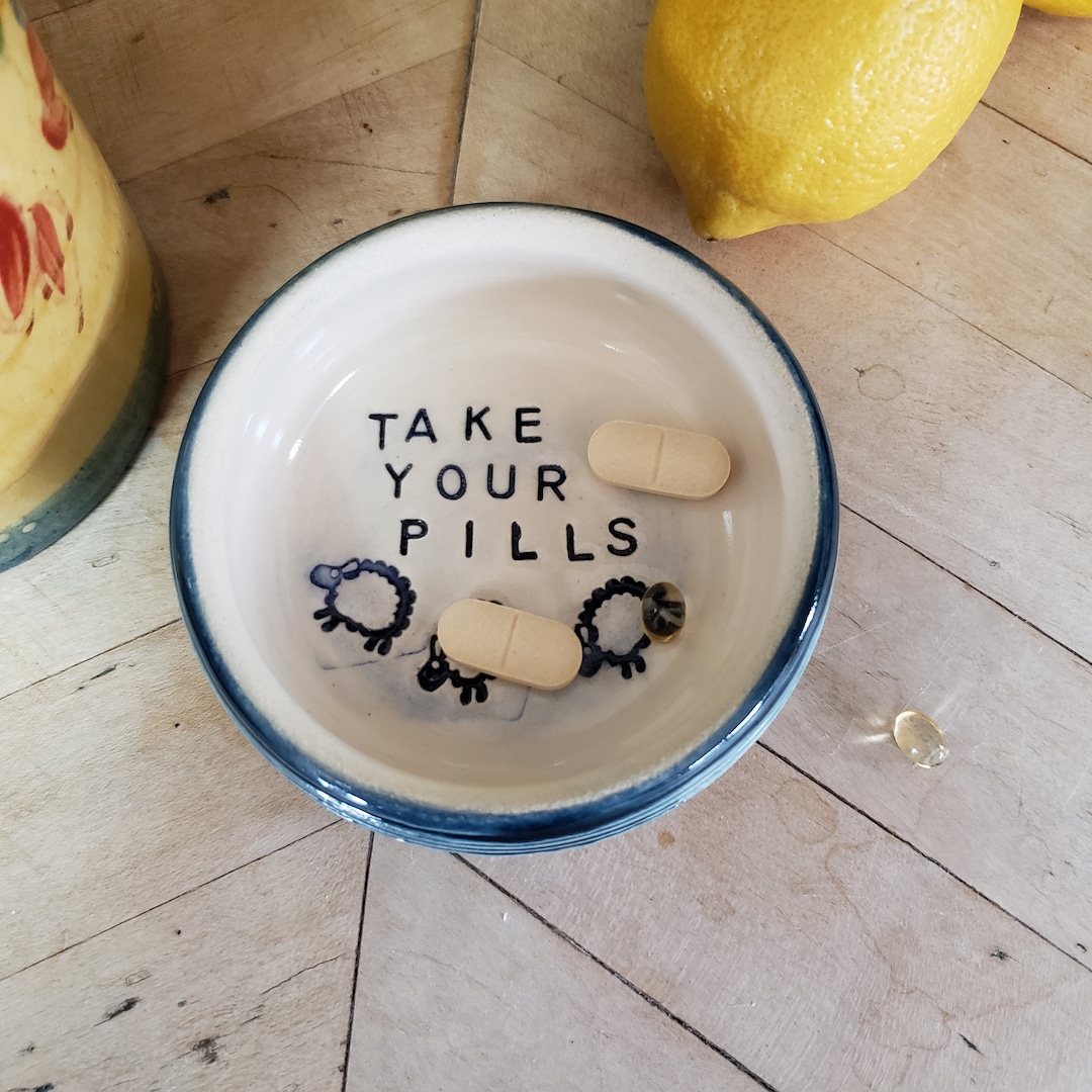 Vitamin Bowl Pill Dispenser Pill Bowl Pill Box Medication - Etsy