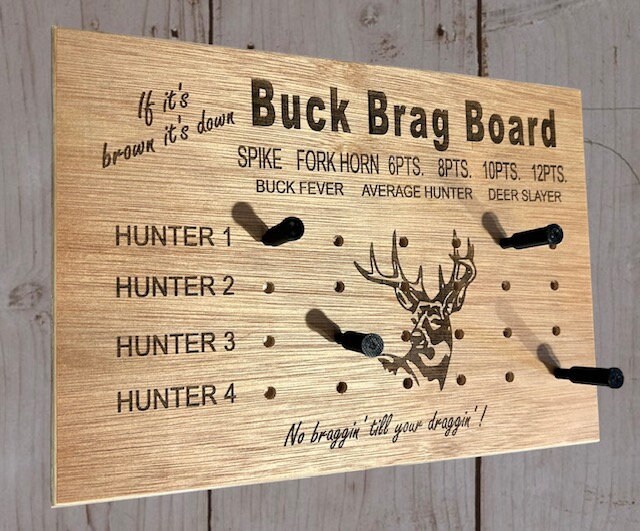 Buck Brag Board Laser Engraved - Etsy