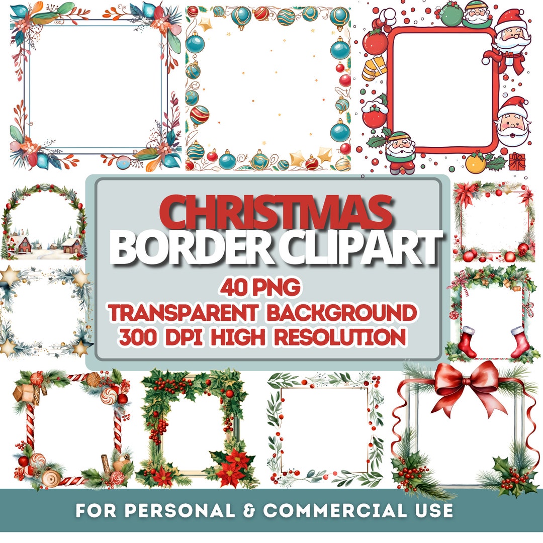 Xmas Border Clipart, Christmas Borders PNG Clip Art, Winter Cliparts ...