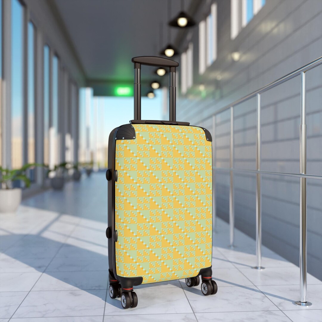 Suitcases, Geometric Block Pattern Luggage, Funky Psychedelic Travel ...