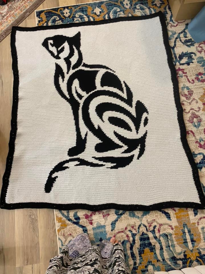 Tribal Cat Crochet Graphghan Pattern - Etsy