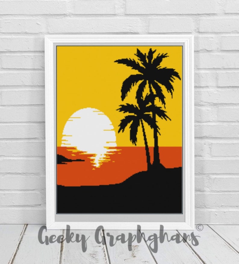 Island Sunset Crochet Graphghan Pattern - Etsy