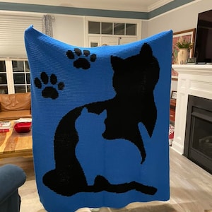 Mini C2C Love Cats Crochet Graphghan Pattern - Etsy