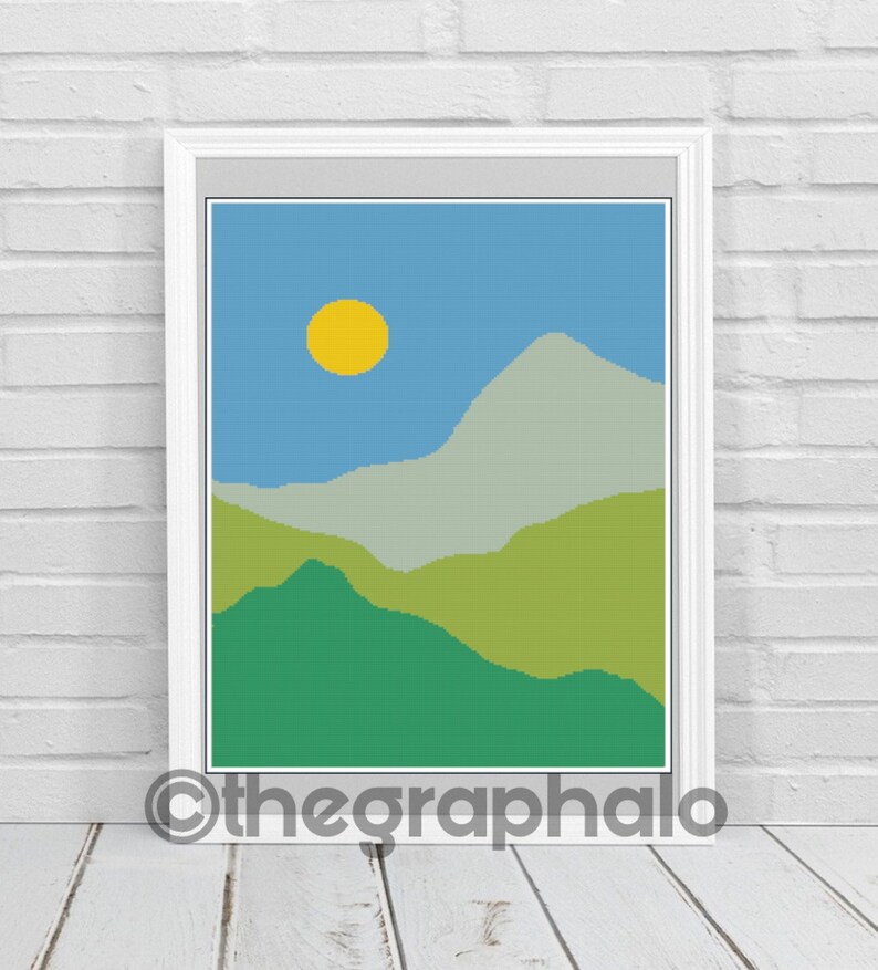 Summer Landscape Crochet Graphghan Pattern SC 180 X 240 - Etsy