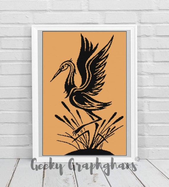 Heron Crochet Graphghan Pattern | Etsy