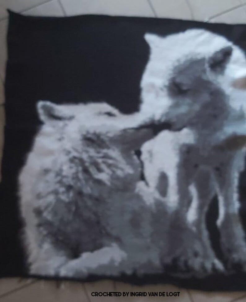 Wolves Crochet Graphghan Pattern Throw Size SC 180 X 240 - Etsy